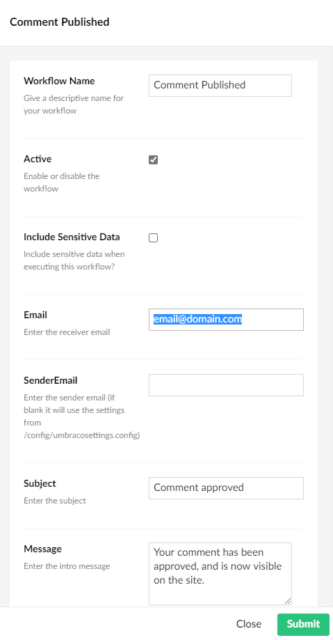 Unable To Approve With Send Email Workflow · Issue 349 · Umbracoumbracoformsissues · Github