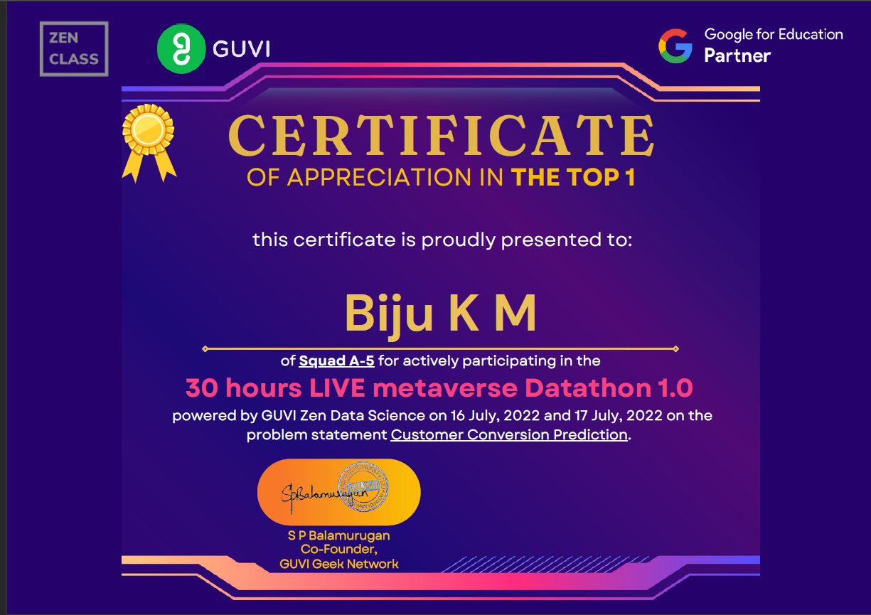 GitHub - Biju1993/CUSTOMER-CONVERSION-PREDICTION: CLASSIFICATION-ML PROBLEM-DATATHALON-01