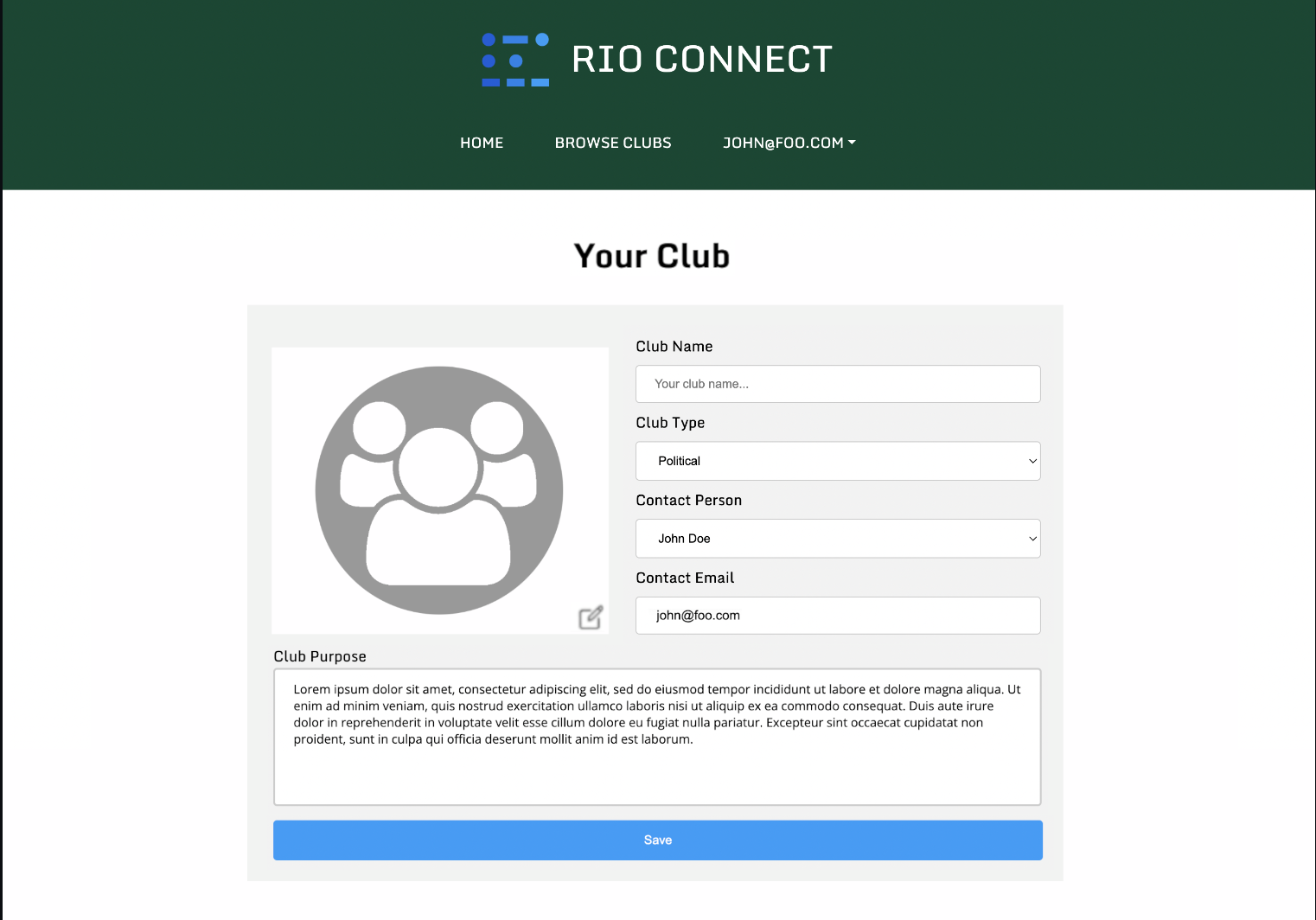 Create React add club page · Issue #34 · rio-connect/rio-connect · GitHub