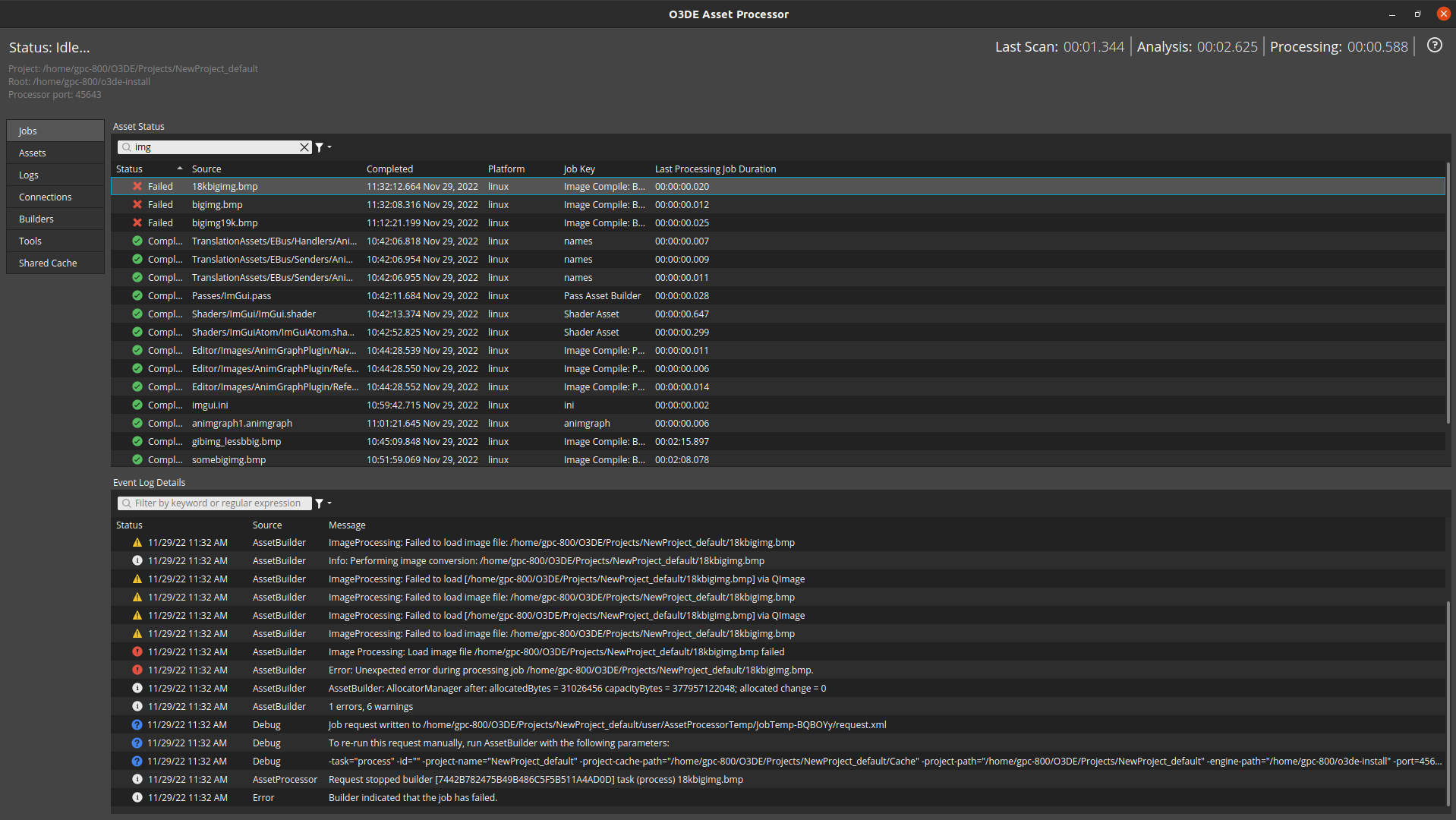 Asset Processor fails to process big files · Issue #13425 · o3de/o3de · GitHub
