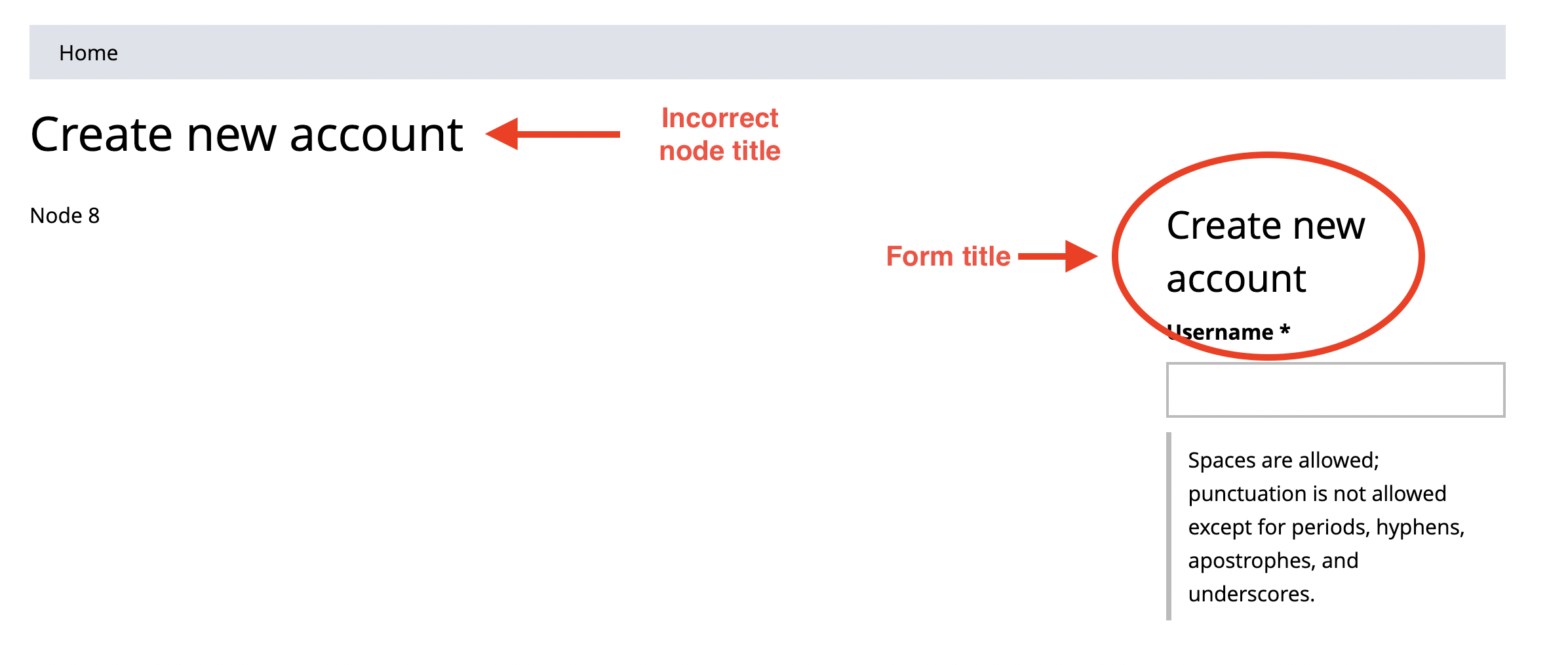 Fixed: Forms `user_register_form` and `user_pass` hard-code the page ...