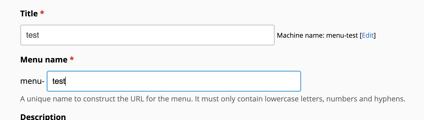 Fixed Preview Of Menu Machine Name Is Inaccurate While Adding A Menu · Issue 5807 · Backdrop 