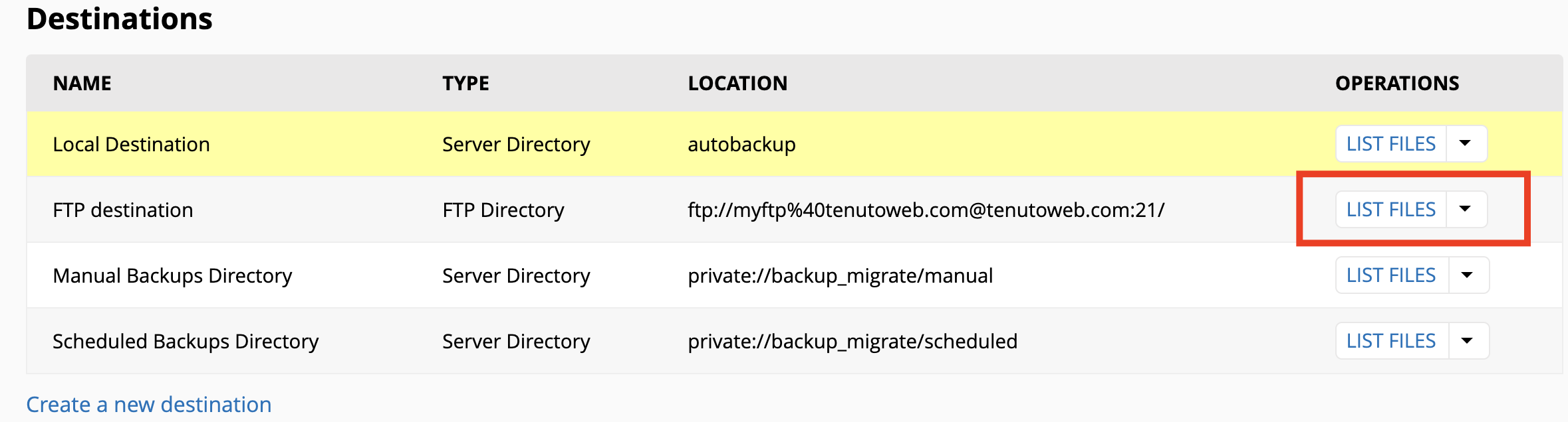 PHP 8: Error messages: RESTORE / SAVED BACKUPS when using FTP Destination · Issue #80 · backdrop ...