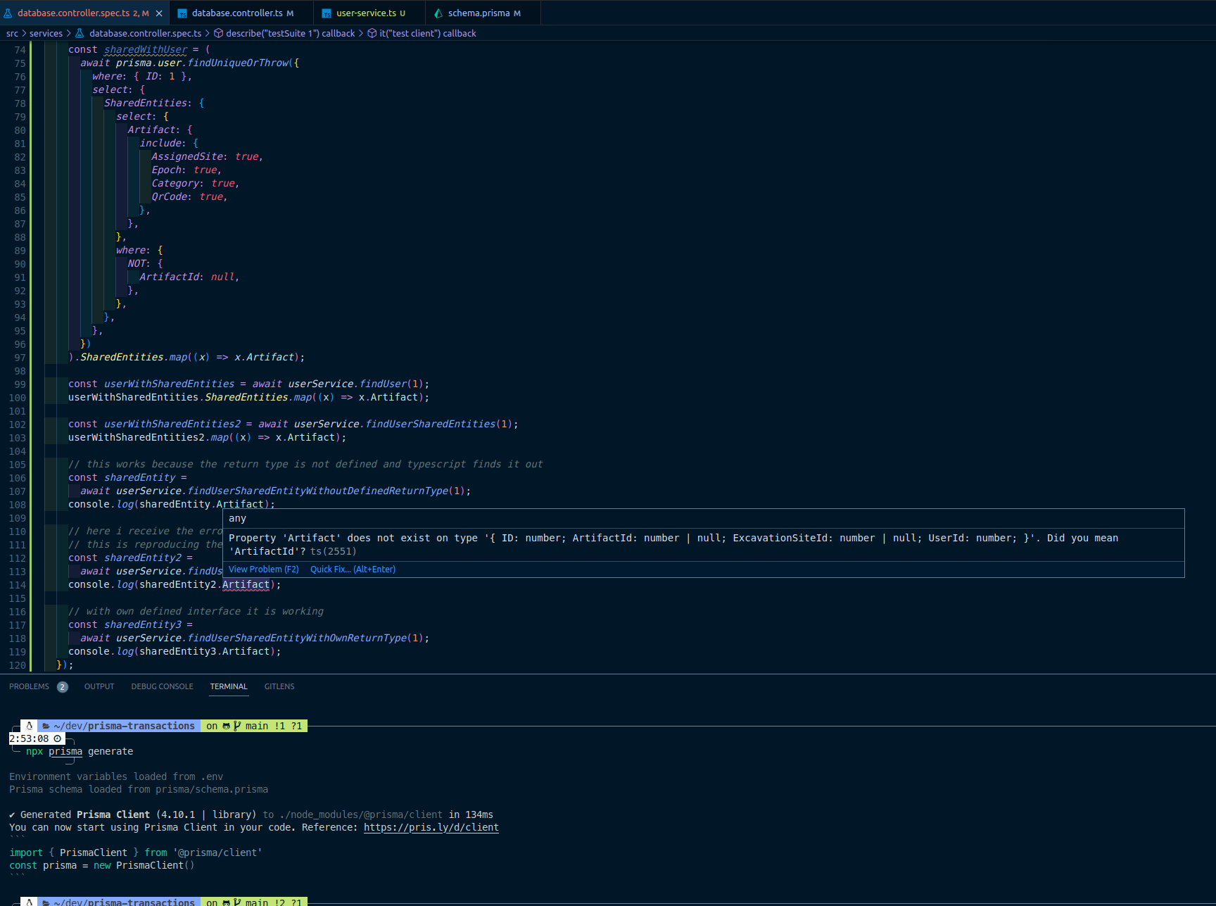 How do I get my extended PrismaClient to return? · prisma prisma · Discussion #17928 · GitHub