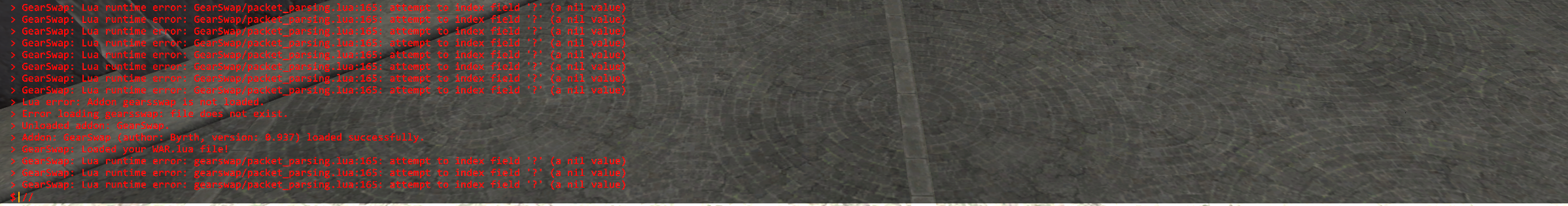 Gearswap error · Issue #2126 · Windower/Lua · GitHub