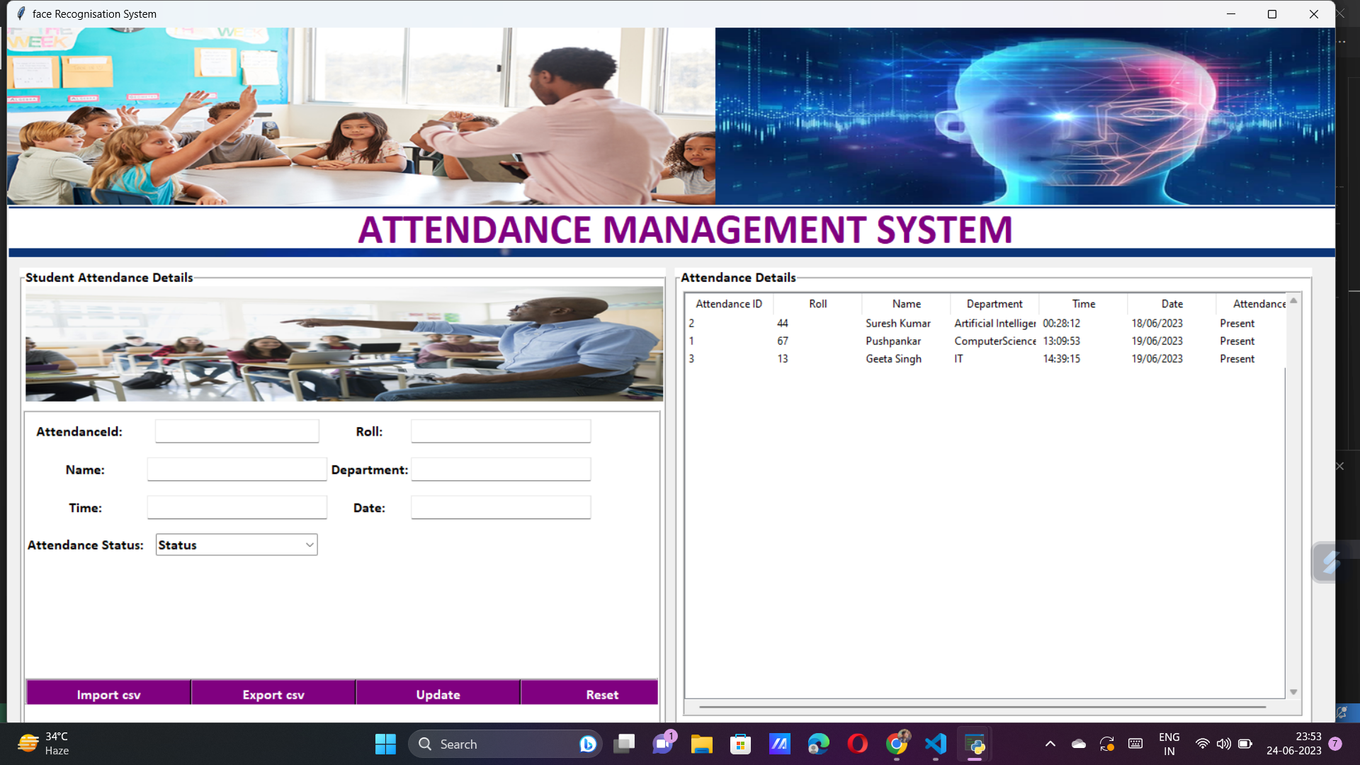 Github Kpushpankar2 Face Recognition Attendance System