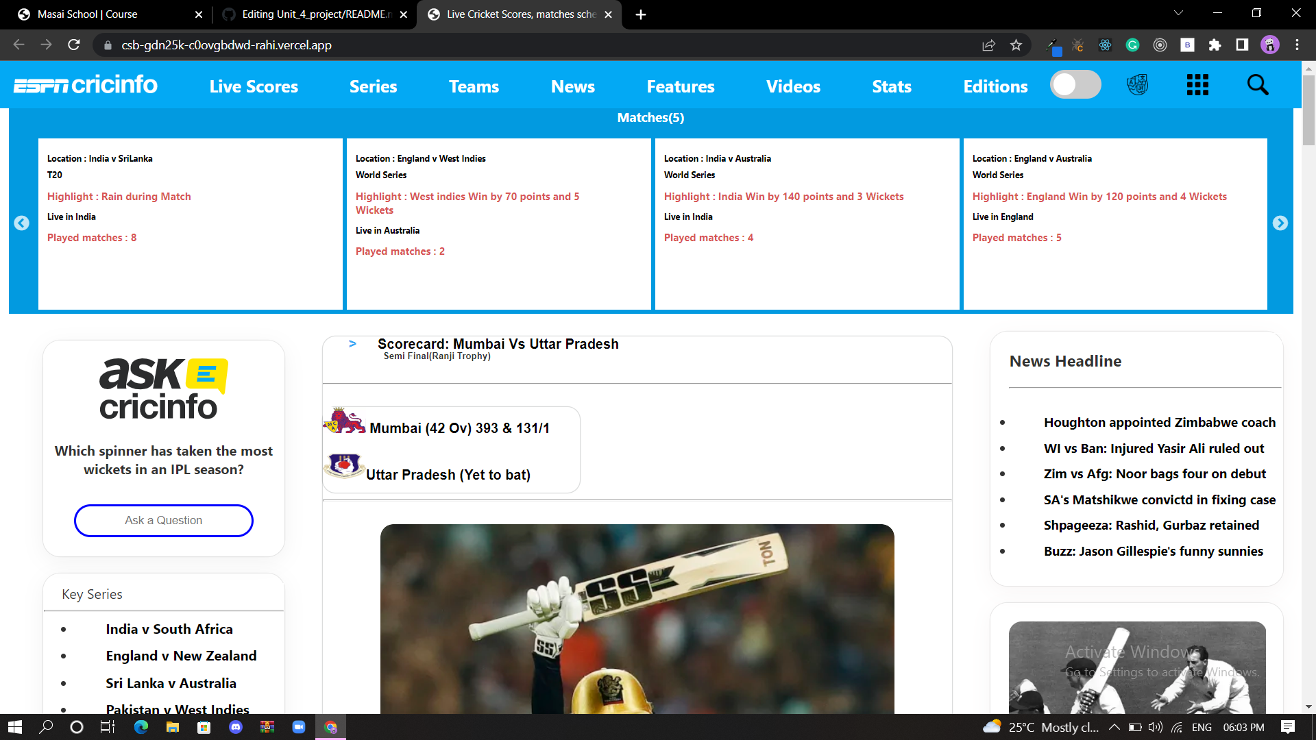 GitHub - cs2812/Espn_cric_info-Clone: This is a https://www.espncricinfo.com/ website clone ...