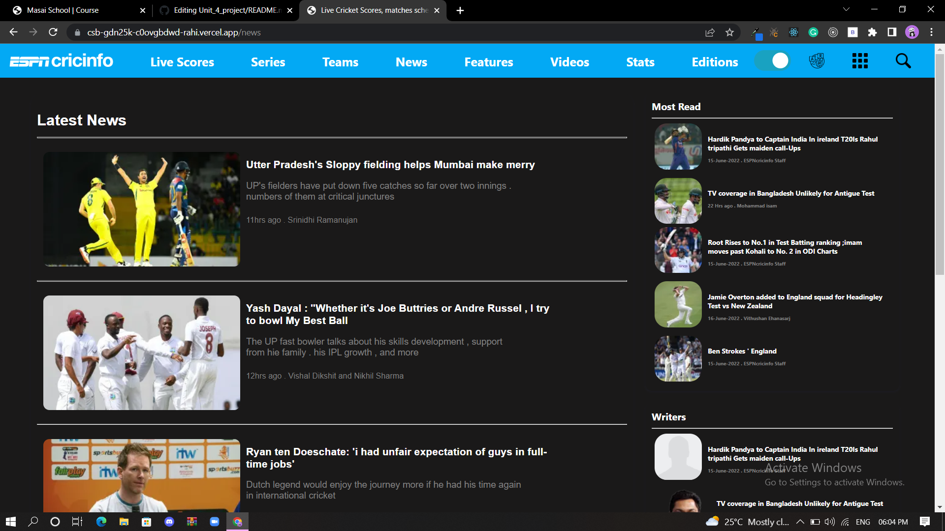 GitHub - cs2812/Espn_cric_info-Clone: This is a https://www.espncricinfo.com/ website clone ...