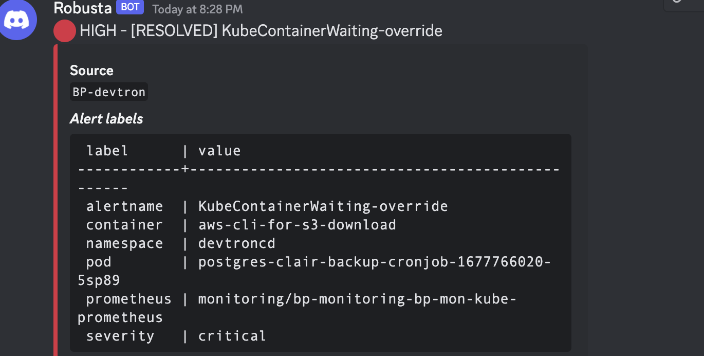feat: Color code of alert should show green when it RESOLVED for discord sink. · Issue #757 ...