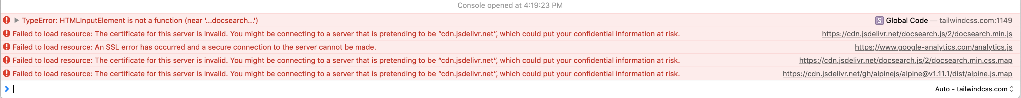 Search on tailwindcss website no longer works · Issue #375 · tailwindlabs/tailwindcss.com · GitHub