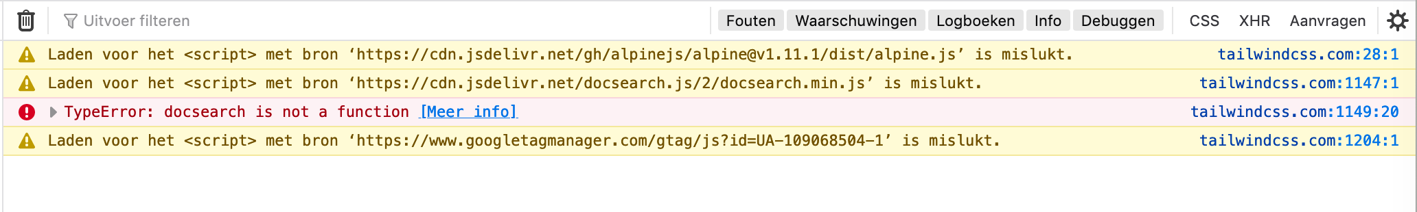 Search on tailwindcss website no longer works · Issue #375 · tailwindlabs/tailwindcss.com · GitHub