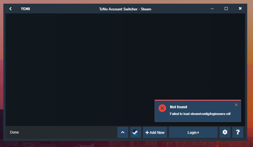 Issue when i try to switch my steam accounts · Issue #163 · TCNOco/TcNo ...