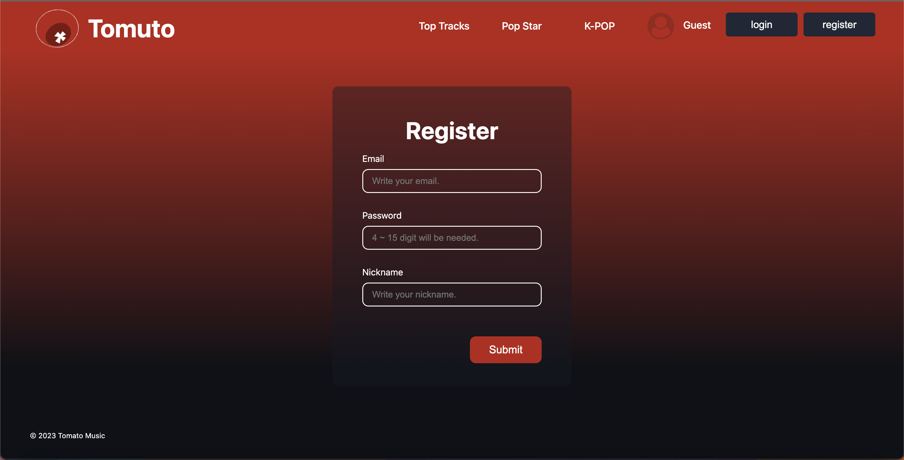 GitHub - leedo97y/tomato-music: tomuto / music website