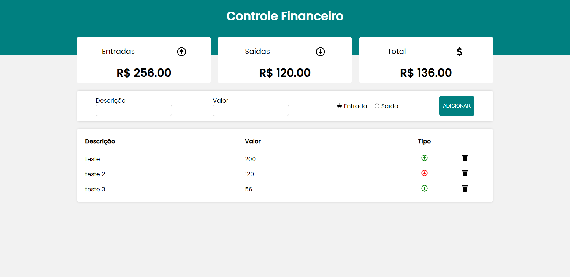 GitHub - mtNeto07/Controle-Financeiro: Interface Pessoal de controle financeiro feito com React