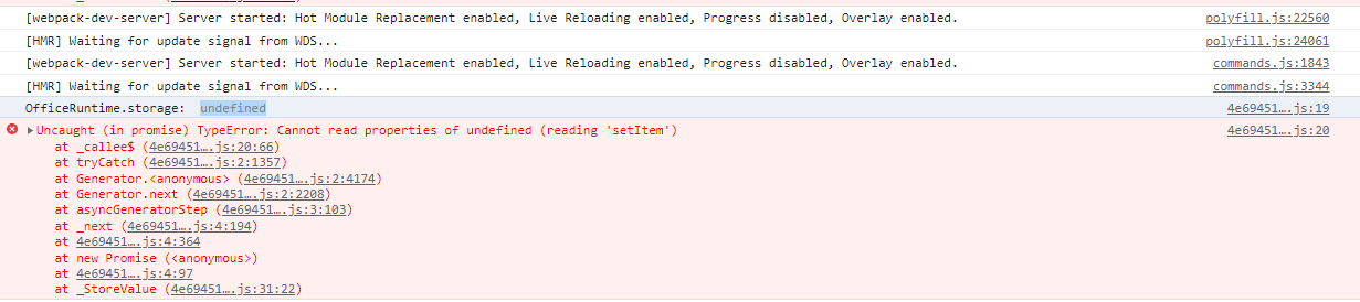 OfficeRuntime.storage not available on Outlook (Desktop and OWA) · Issue #3312 · OfficeDev ...