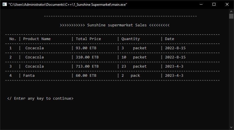 GitHub - SisayDr/cpp-console-supermarket-ms: A c++ console supermarket ... GitHub - SisayDr/cpp-console-supermarket-ms: A c++ console supermarket ...
