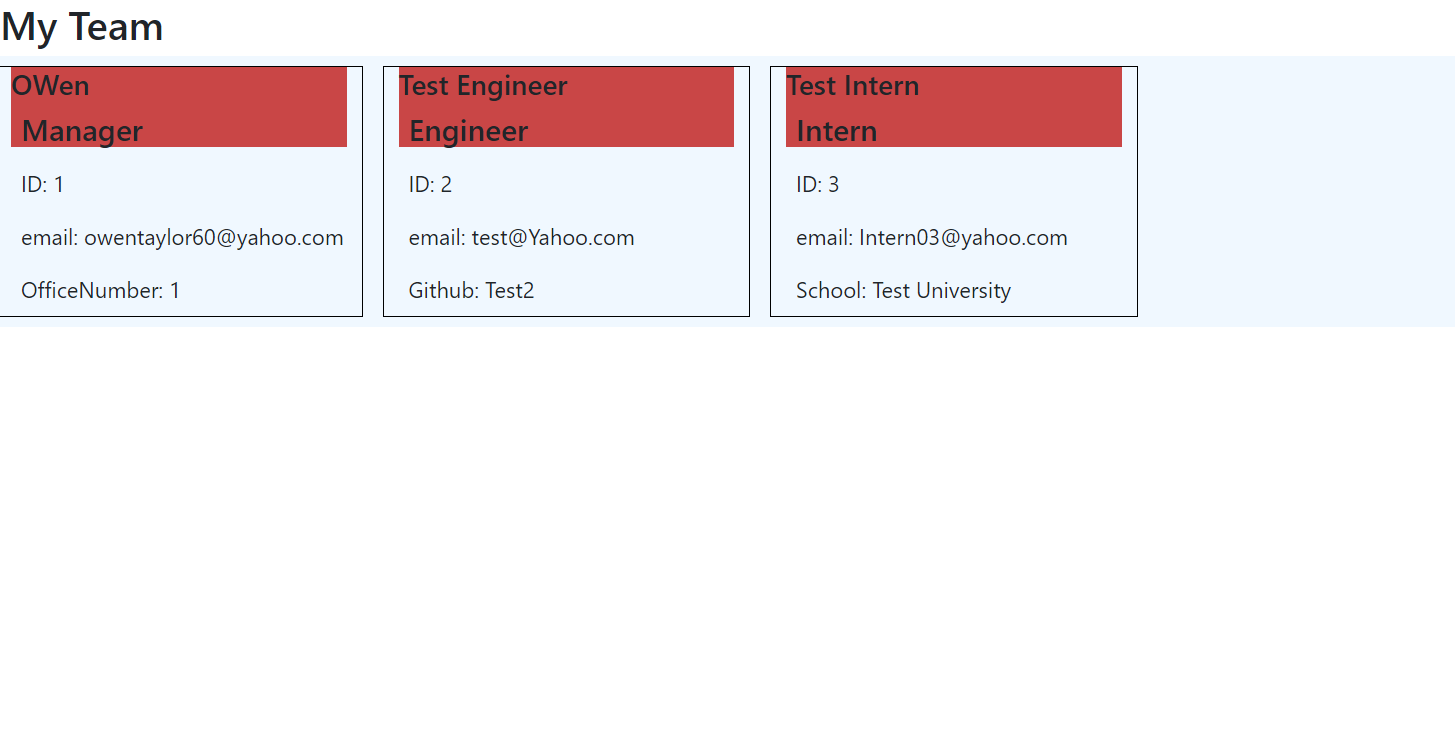 GitHub - OwenRTaylor/Team-Profile-Generator