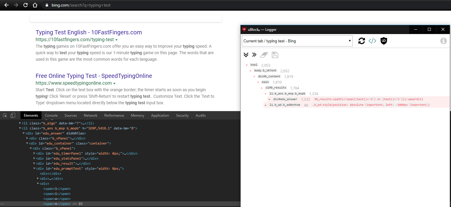 Cosmetic Filtering Hides Non Ad Bing Results · Issue 7351 · Ublockorigin Uassets · Github