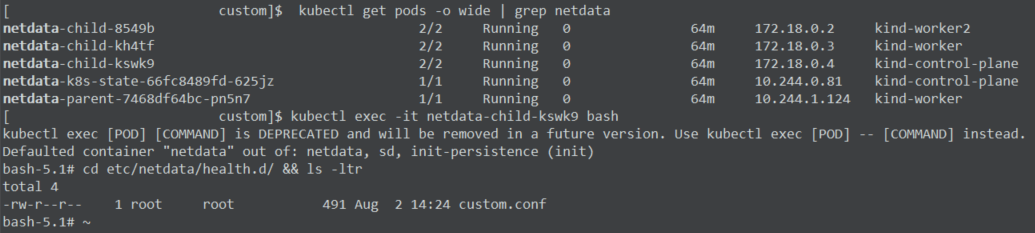 [bug] Netdata With Kubernetes Custom Alarm Templates Not Recognized By Health And Netdatacli