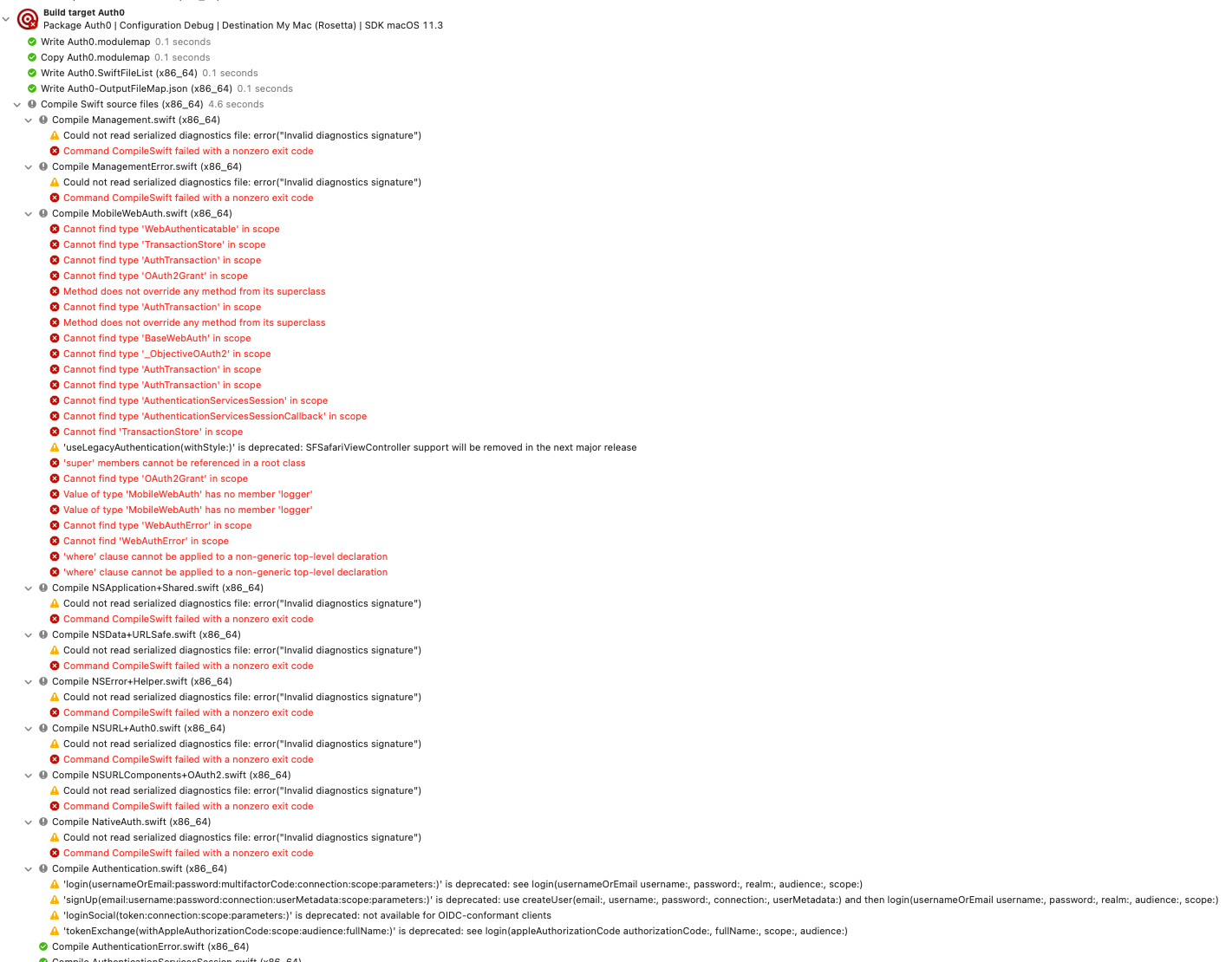 Xcode 13 unable to compile Auth0 for mac catalyst · Issue #517 · auth0/Auth0.swift · GitHub