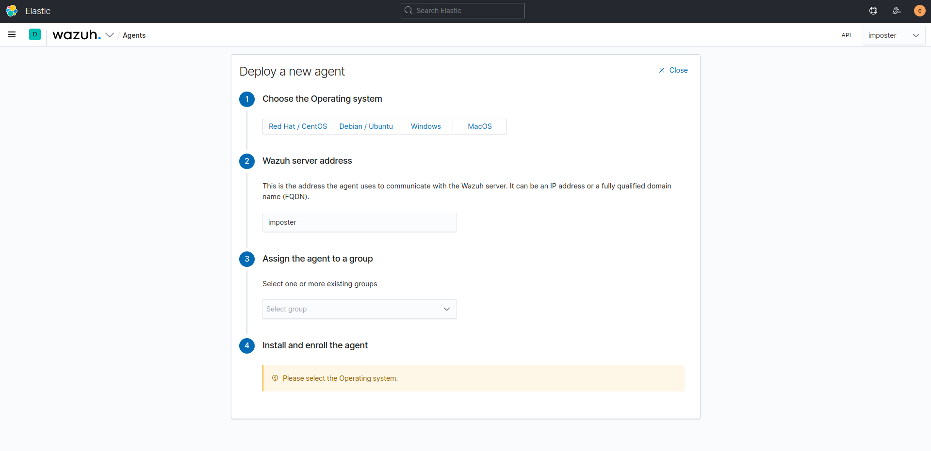 Improve UX for the agent deploy wizard · Issue #4771 · wazuh/wazuh-dashboard-plugins · GitHub