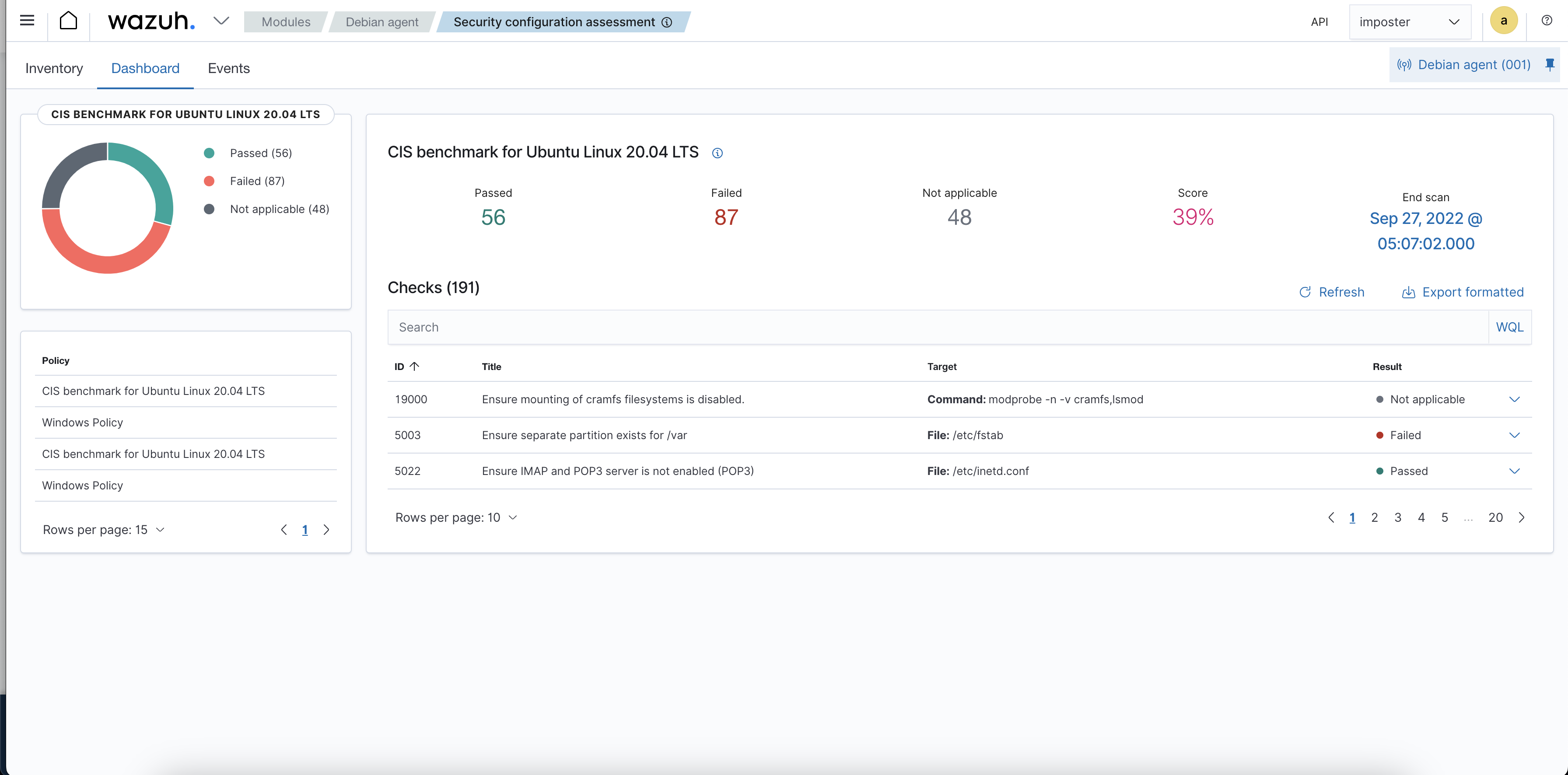 Refactoring of the security configuration assessment · Issue #6059 · wazuh/wazuh-dashboard ...