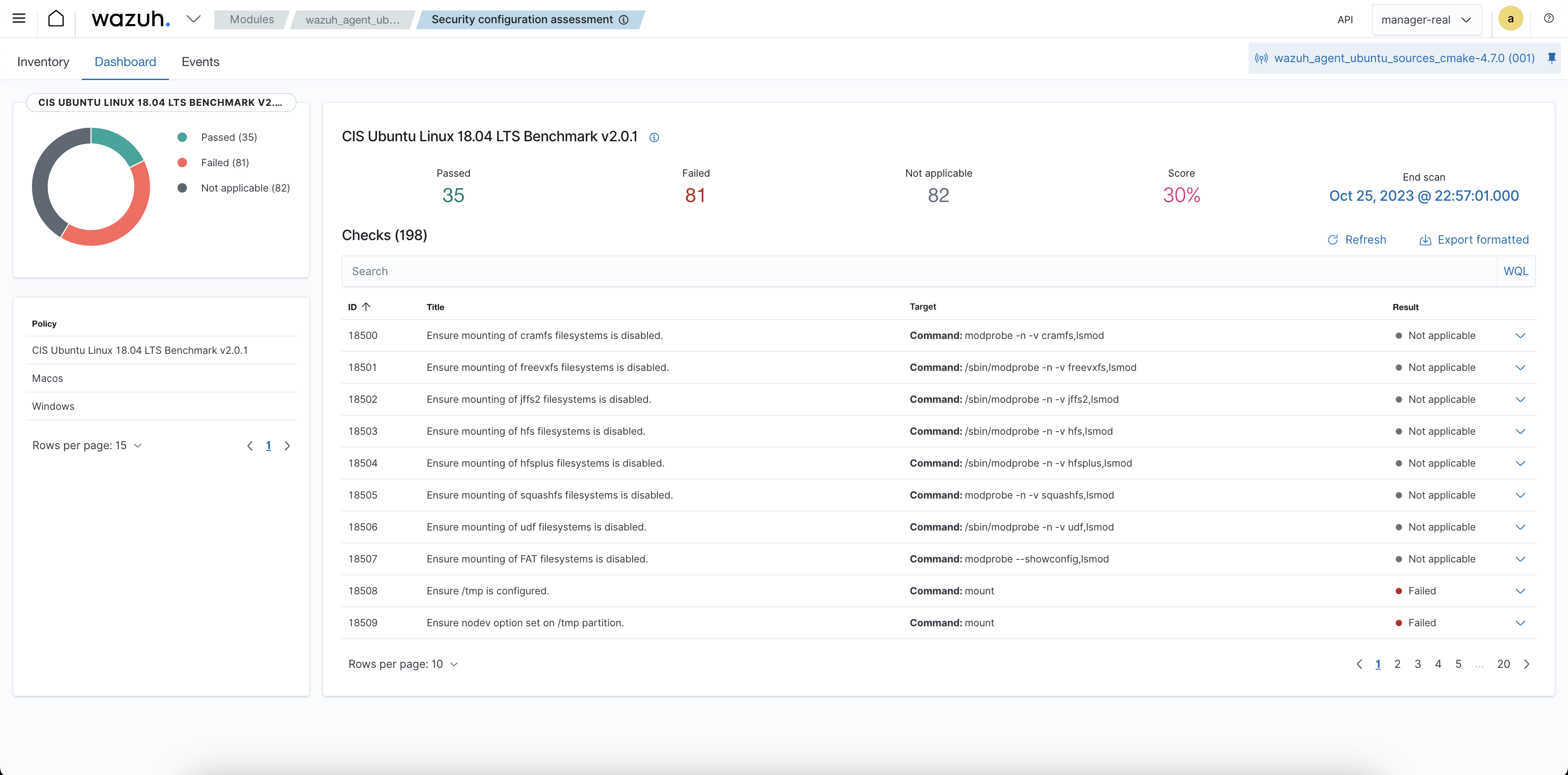 Refactoring Of The Security Configuration Assessment · Issue 6059