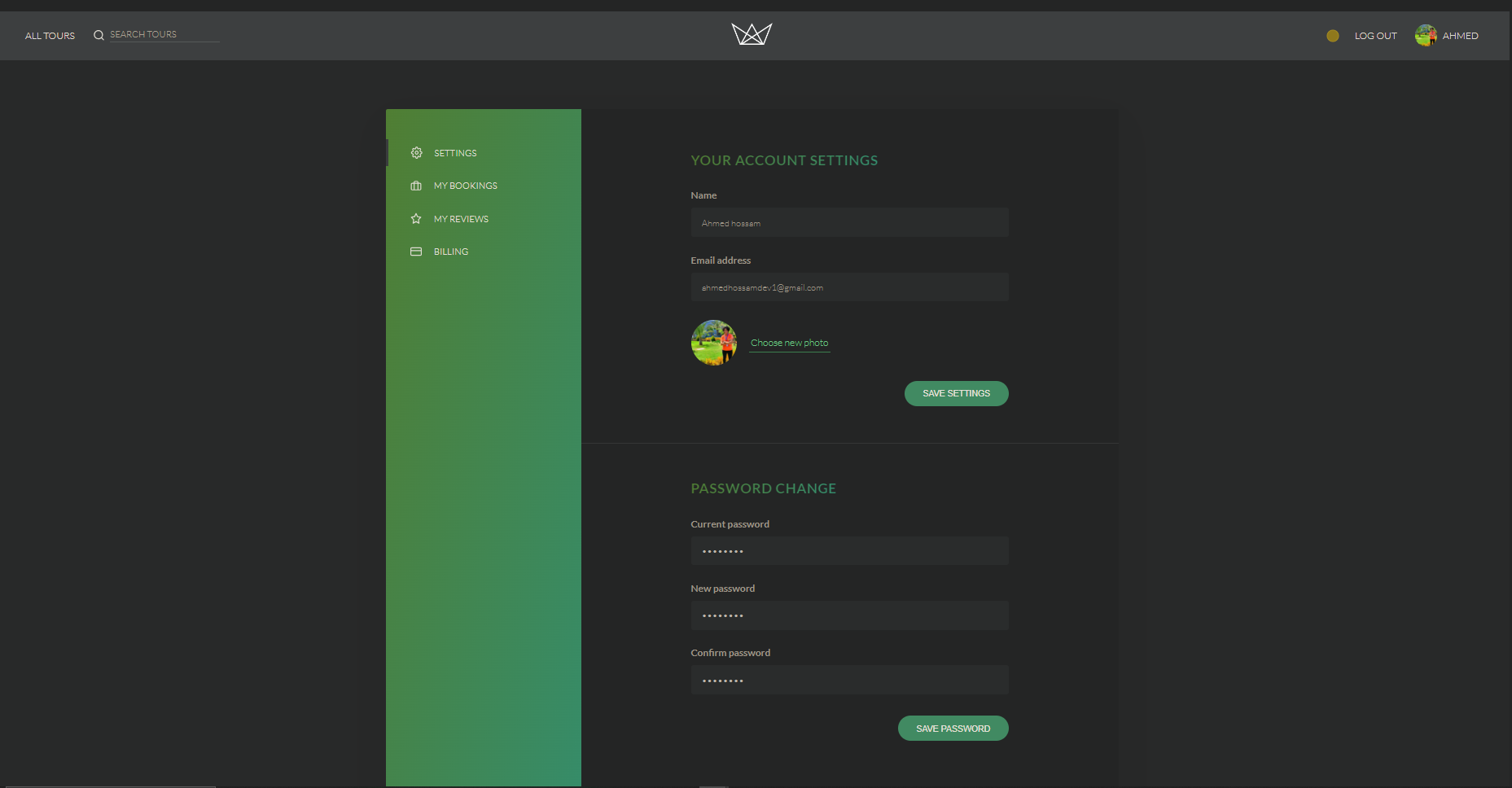 GitHub - Ahmedhossamdev/Natours: An Awesome Tour Booking Website - Powered by Node.js