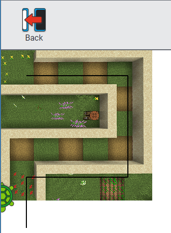 Turtle appears not on the trailing line on Chrome & Edge browsers ...