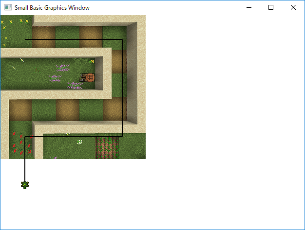 Turtle appears not on the trailing line on Chrome & Edge browsers ...