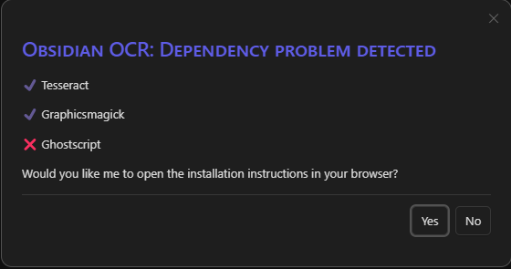 Obsidian OCR unable to find Ghostscript · Issue #3 · MohrJonas/obsidian-ocr · GitHub