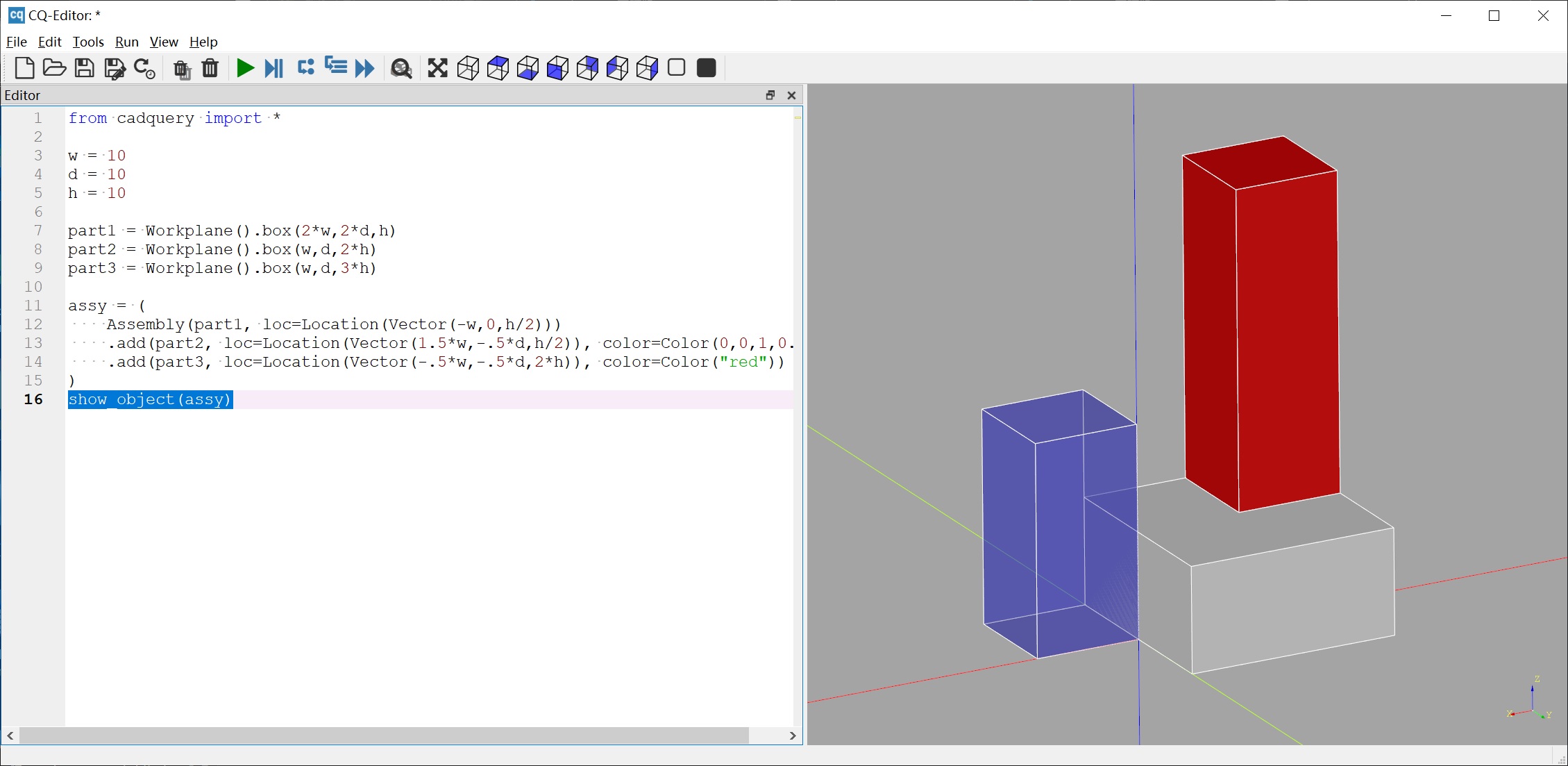 The script in Assemblies Doc · Issue #840 · CadQuery/cadquery · GitHub