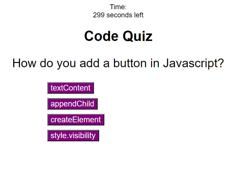 GitHub - hlodg/Code-Quiz: For this project, I created a code quiz in ...