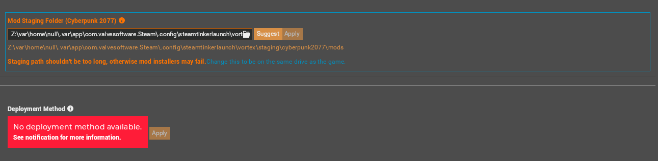 Vortex on Cyberpunk 2077 doesn't work · Issue #821 · sonic2kk/steamtinkerlaunch · GitHub