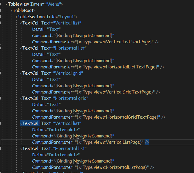 Bug Ios Tableview Using Commands On Cells Only Accepts Clicks To Some Cells · Issue 2003