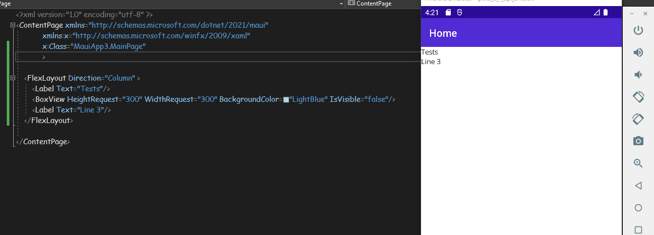 FlexLayout provides space for invisible children · Issue #7408 · dotnet/maui · GitHub