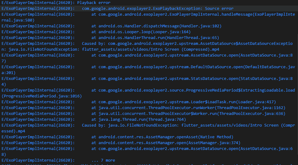 Video_Player unable to play the asset video, Video Player error · Issue #99745 · flutter/flutter ...