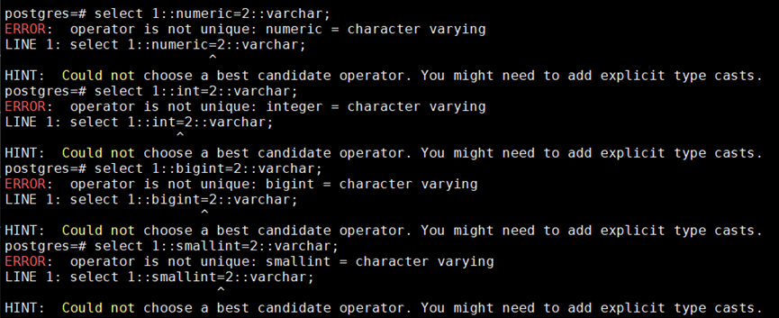 compatible_mode=oracle, operator is not unique · Issue #85 · IvorySQL/IvorySQL · GitHub