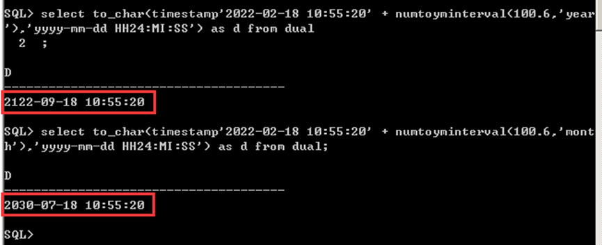The function (numtoyminterval) is inconsistent with oracle for decimal calculations · Issue #94 ...
