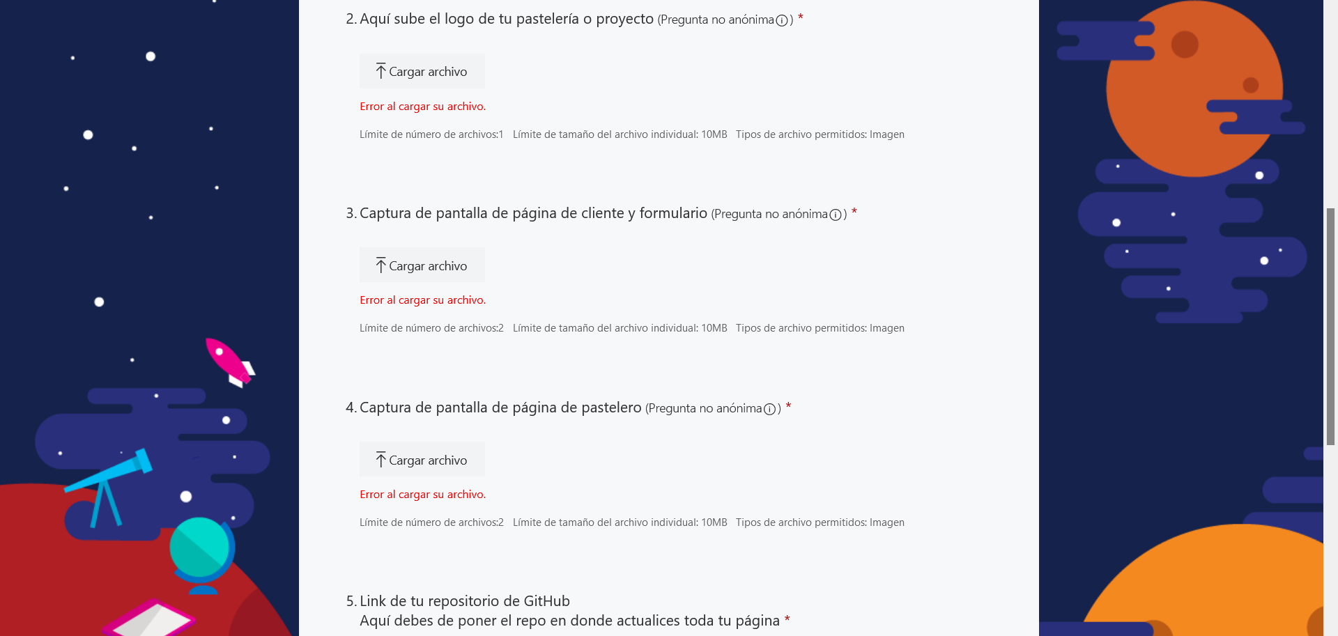 Error al Subir imágenes al formulario · LaunchX-InnovaccionVirtual FrontEnd-Mision · Discussion ...