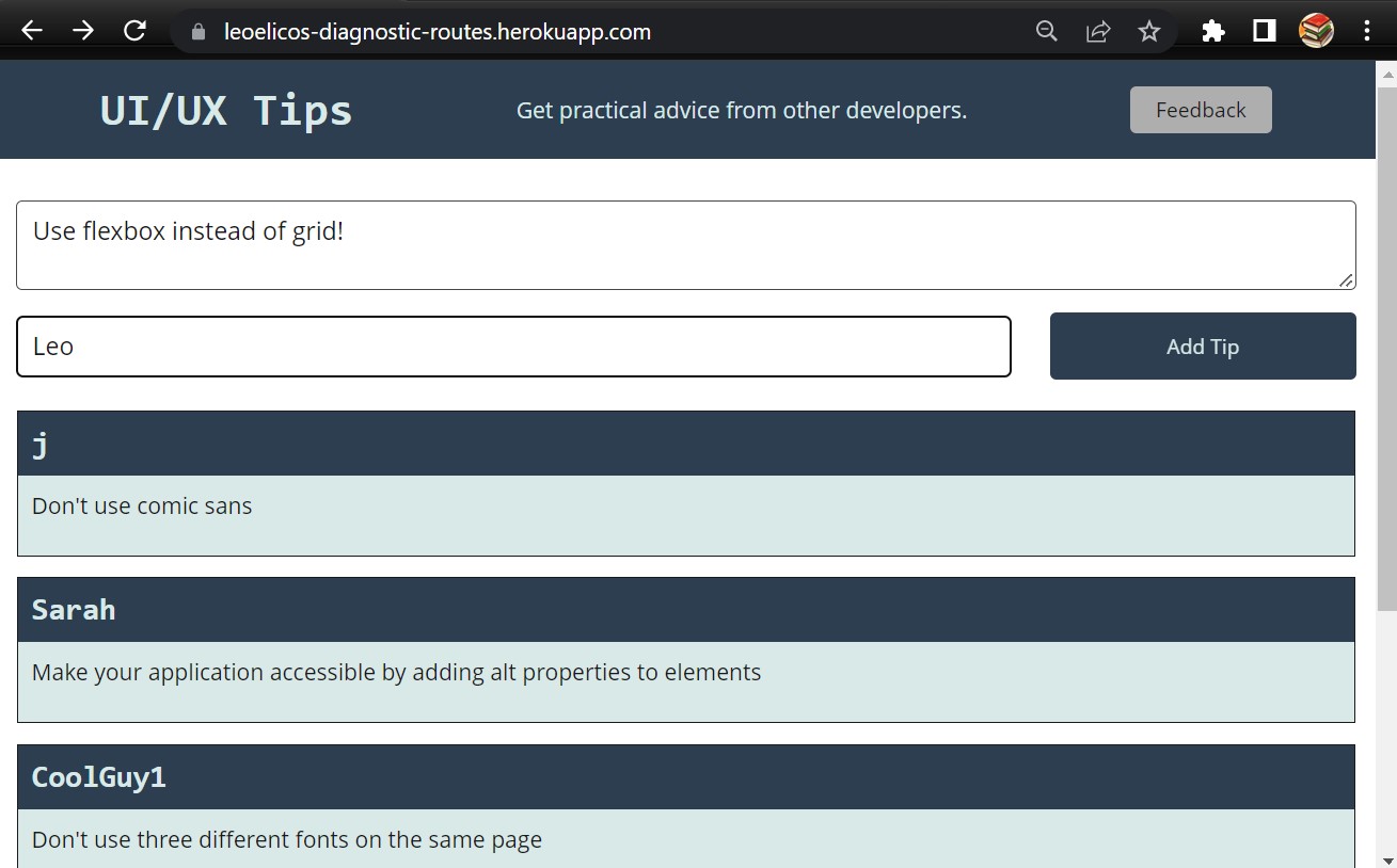 GitHub - leoelicos/devtips: Node.js, Express.js, Heroku