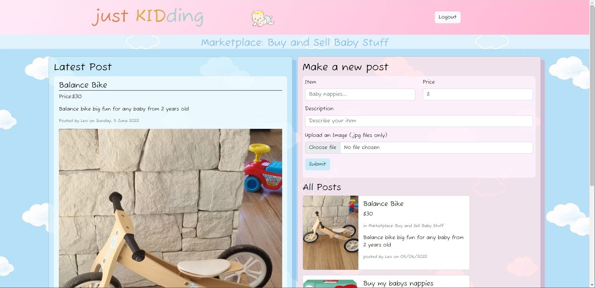 GitHub - asantidrian/just-kidding: Collab, Full stack