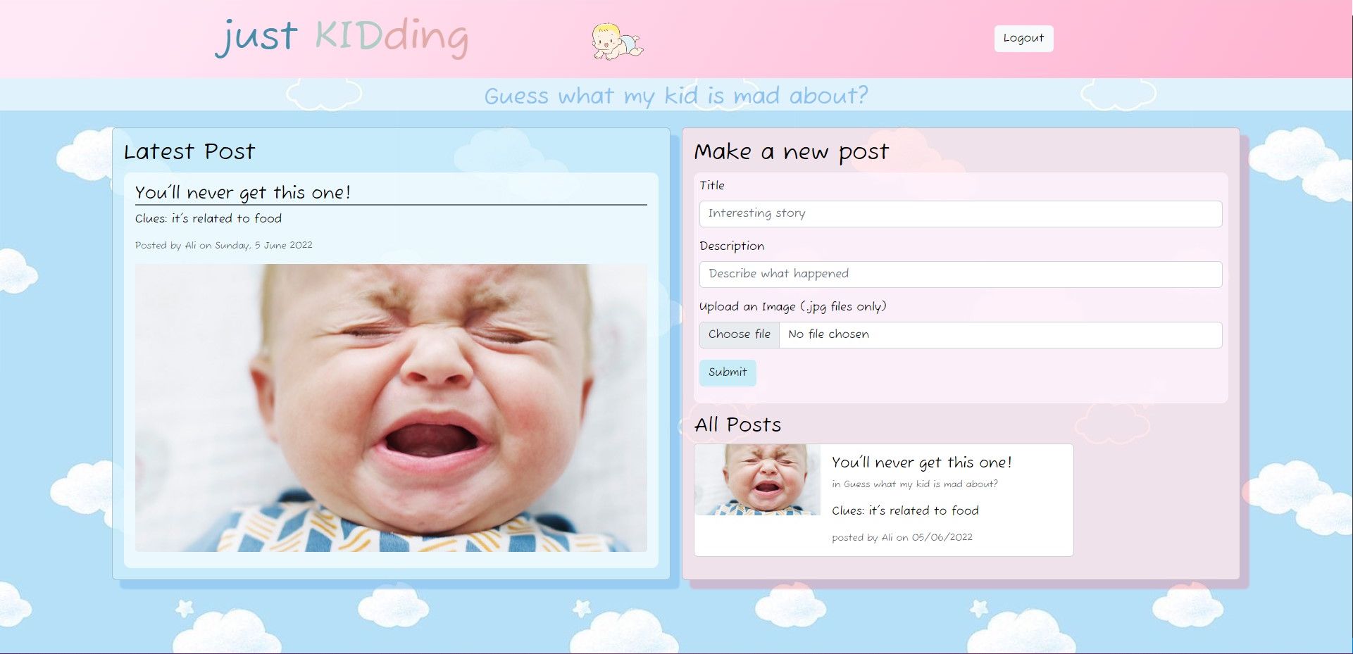 GitHub - asantidrian/just-kidding: Collab, Full stack