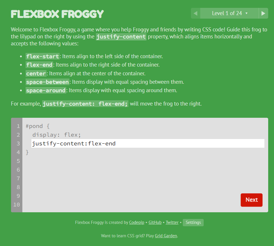 GitHub - S230306/flex-froggy-css-code