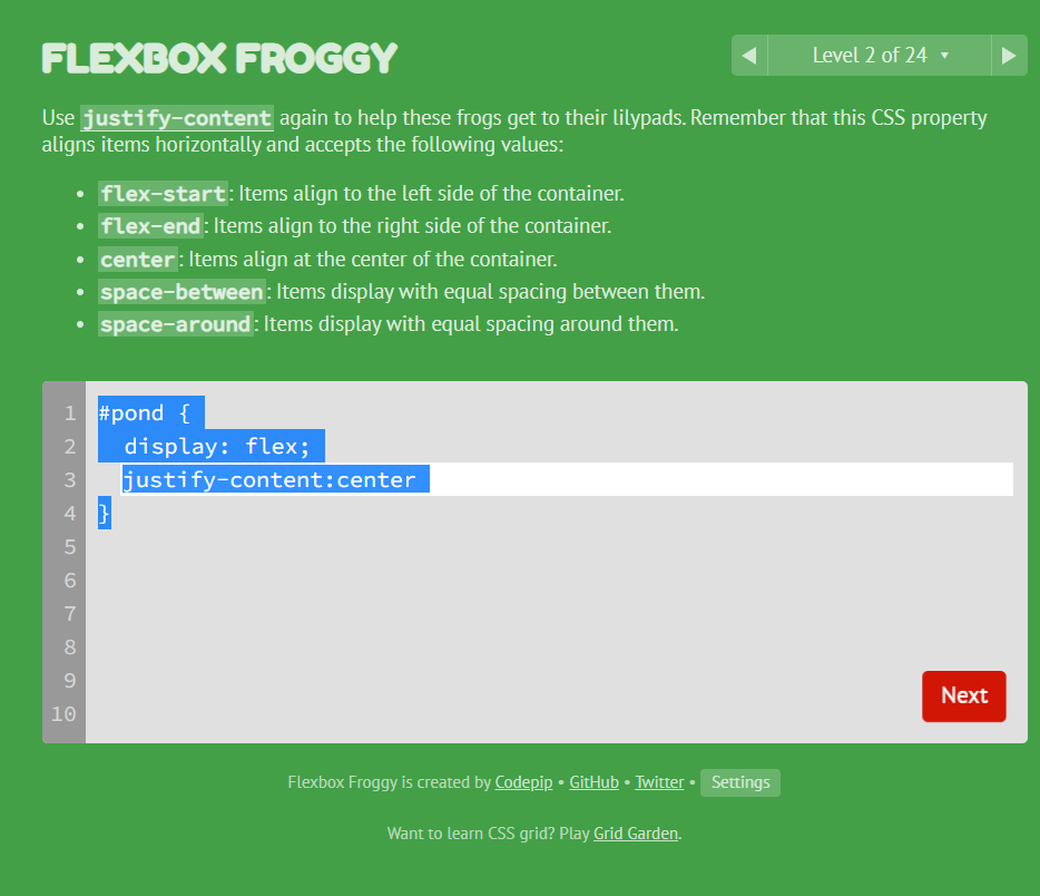 Github S230306 Flex Froggy Css Code