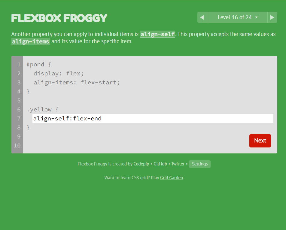 GitHub - S230306/flex-froggy-css-code