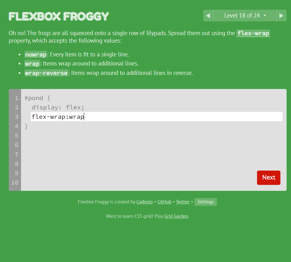 Github S230306flex Froggy Css Code 