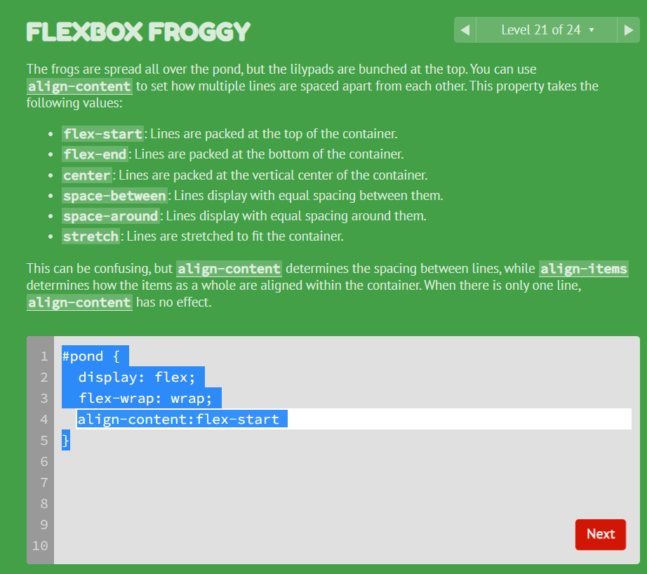 GitHub - S230306/flex-froggy-css-code