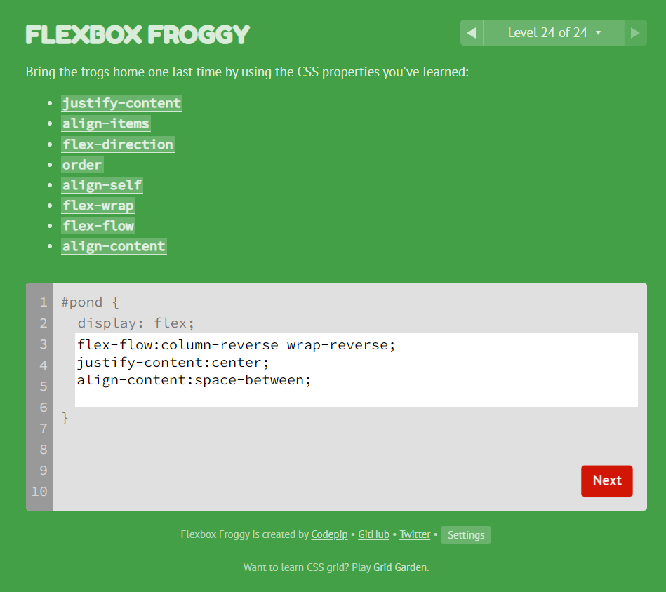 GitHub - S230306/flex-froggy-css-code
