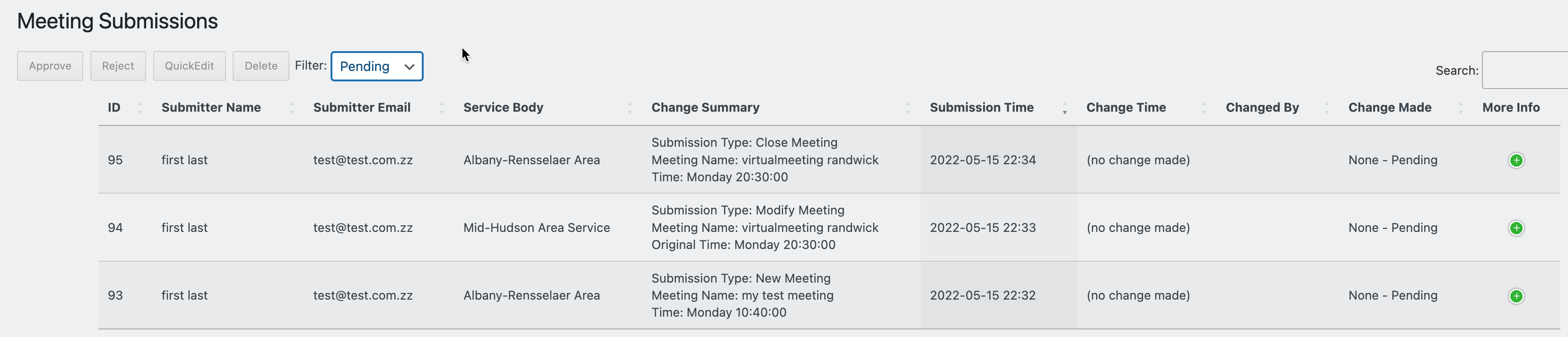 Filter Submissions View · Issue #97 · bmlt-enabled/bmlt-workflow · GitHub